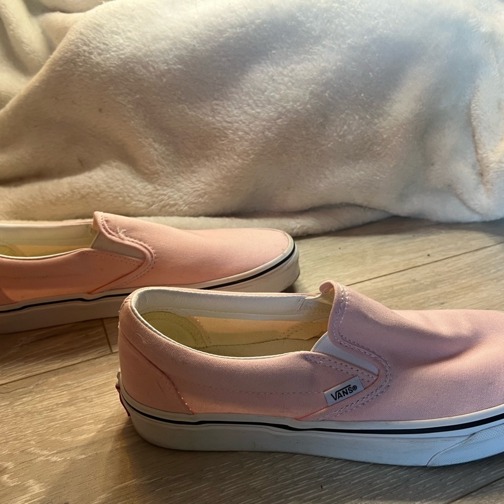 Light Pink Slip On Vans - Gem